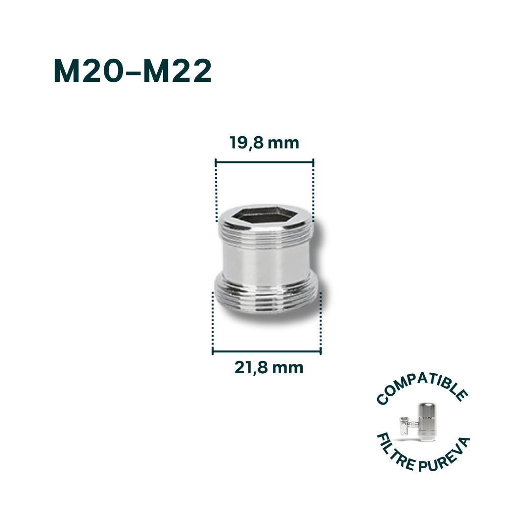 M20-M22 adapter for faucet
