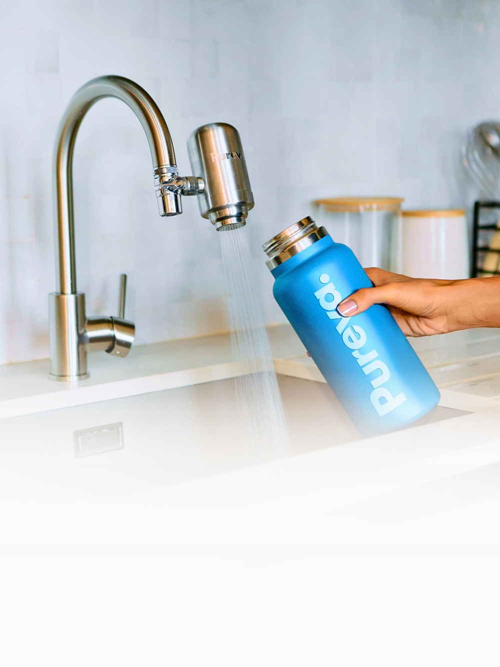 Filtre à Eau Pureva | Eau de qualité, filtrée directement au robinet